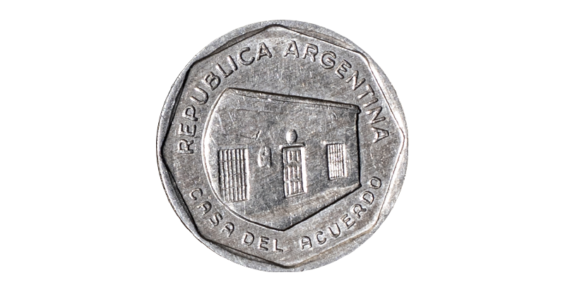 Moneda de 1 y 10 australes